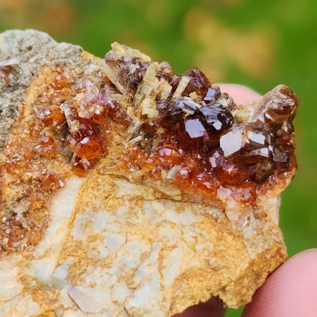 Natural Spessartine Garnet Specimen From Tanzania, Orange Garnet ...