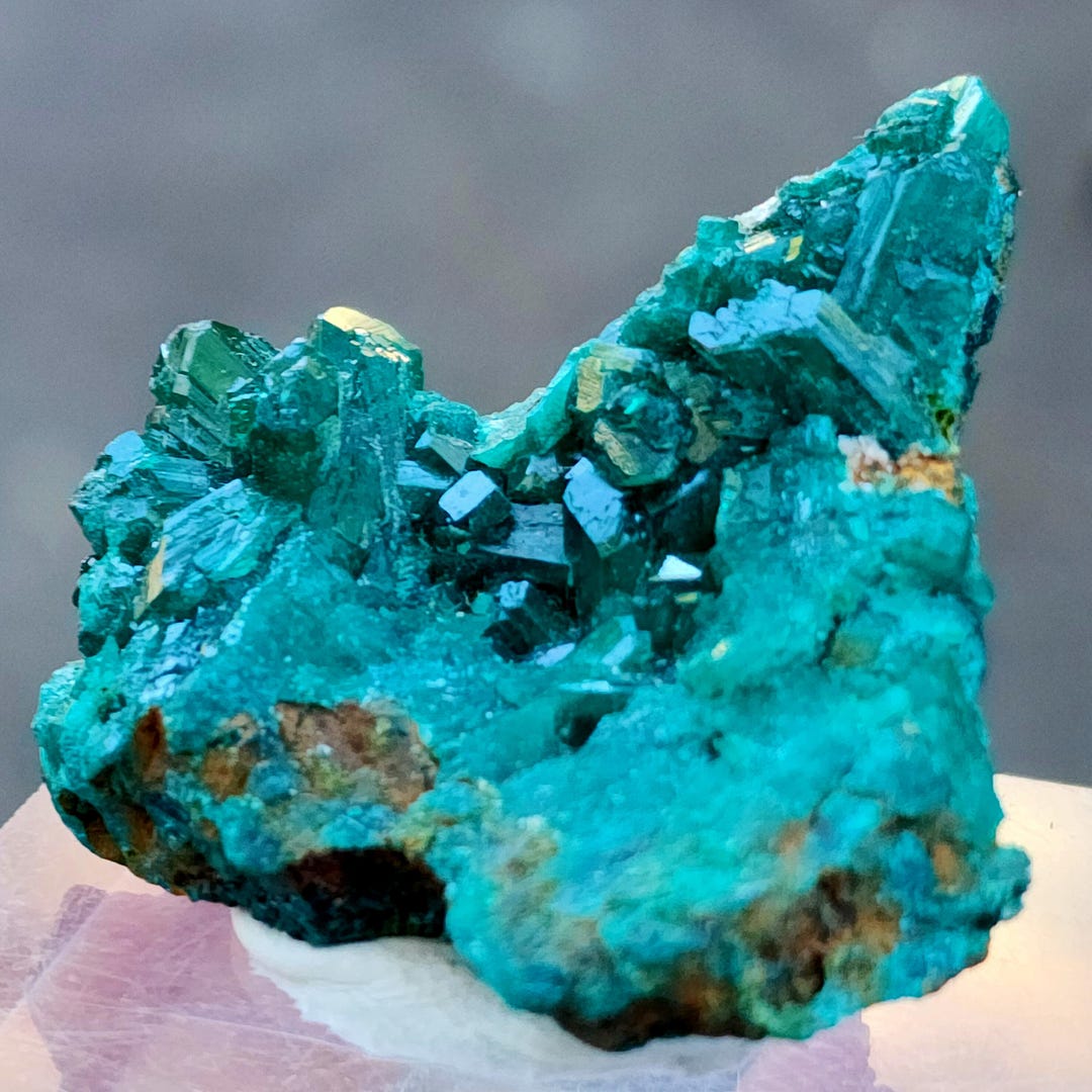 Emerald Color Dioptase Specimen From Namibia, 20gm, Highly Lustrous ...
