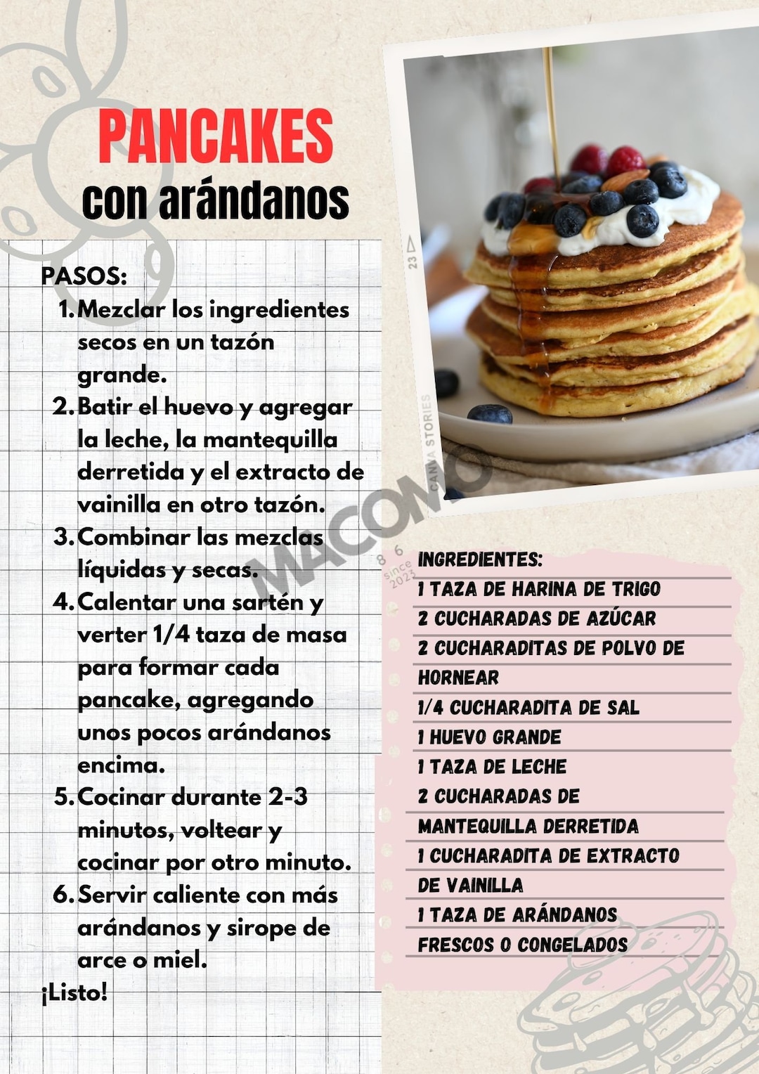 Modifiable Cooking Recipe Sheet Template - Etsy