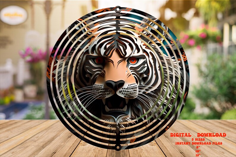Tiger Wind Spinner PNG Sublimation Template (digital Download) - Etsy