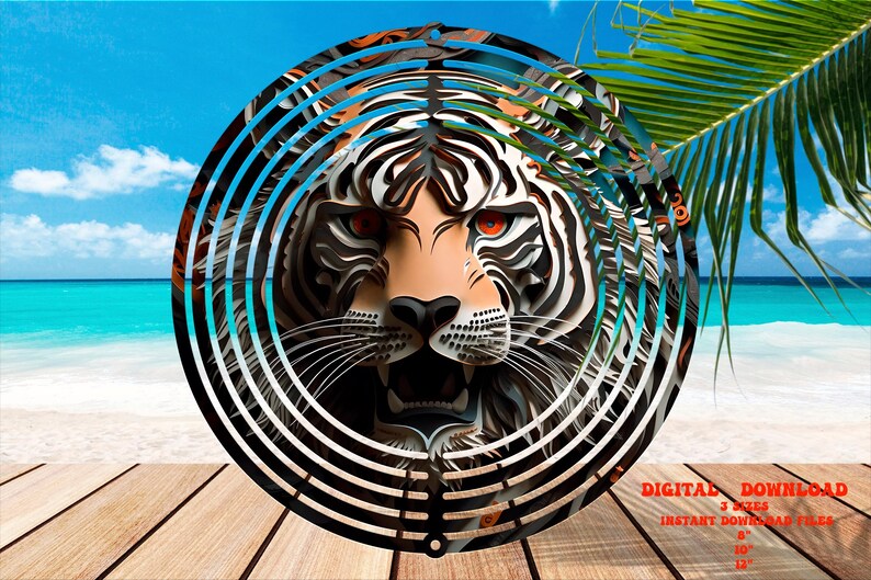 Tiger Wind Spinner PNG Sublimation Template (digital Download) - Etsy