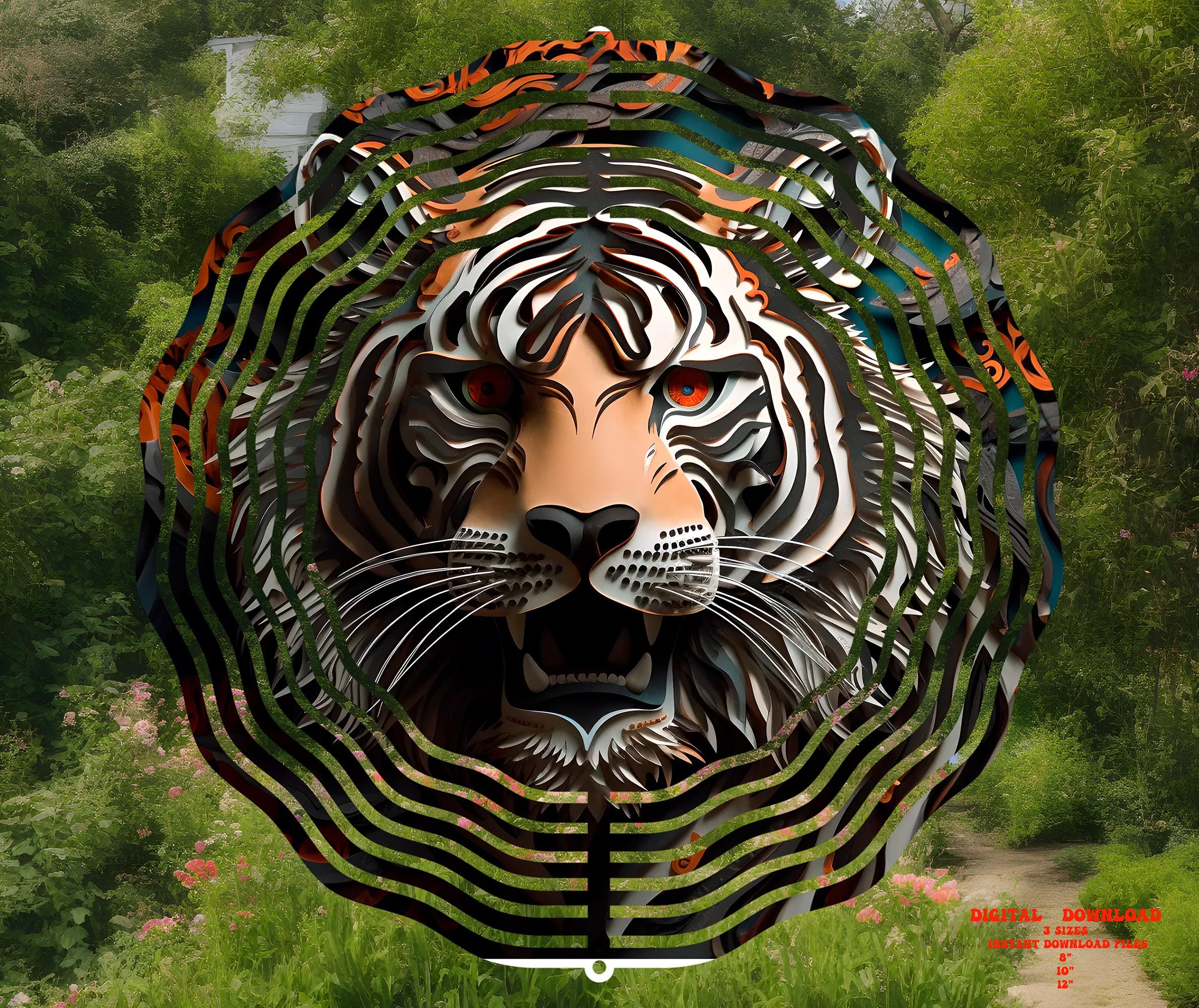 Tiger Wind Spinner PNG Sublimation Template (digital Download) - Etsy