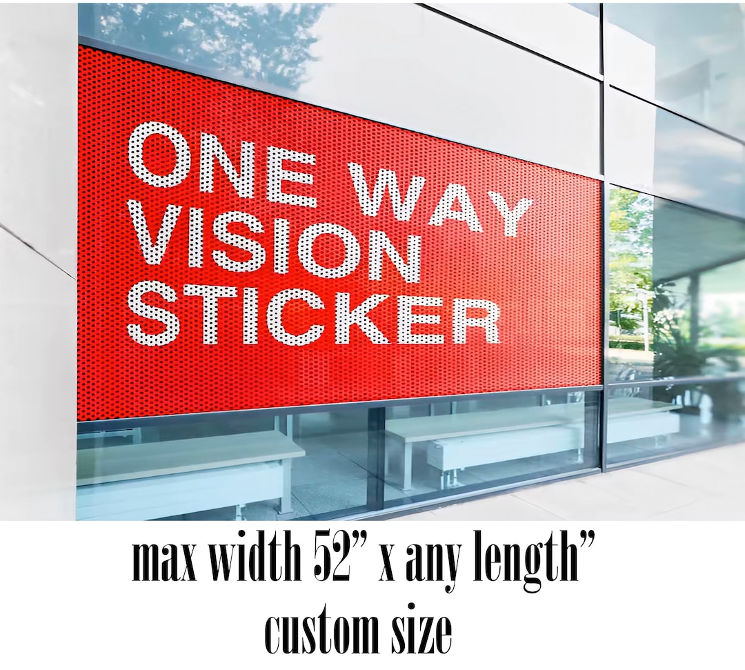 Premium Custom Print One Way Perforated Window Decal, 70/30 Privacy ...