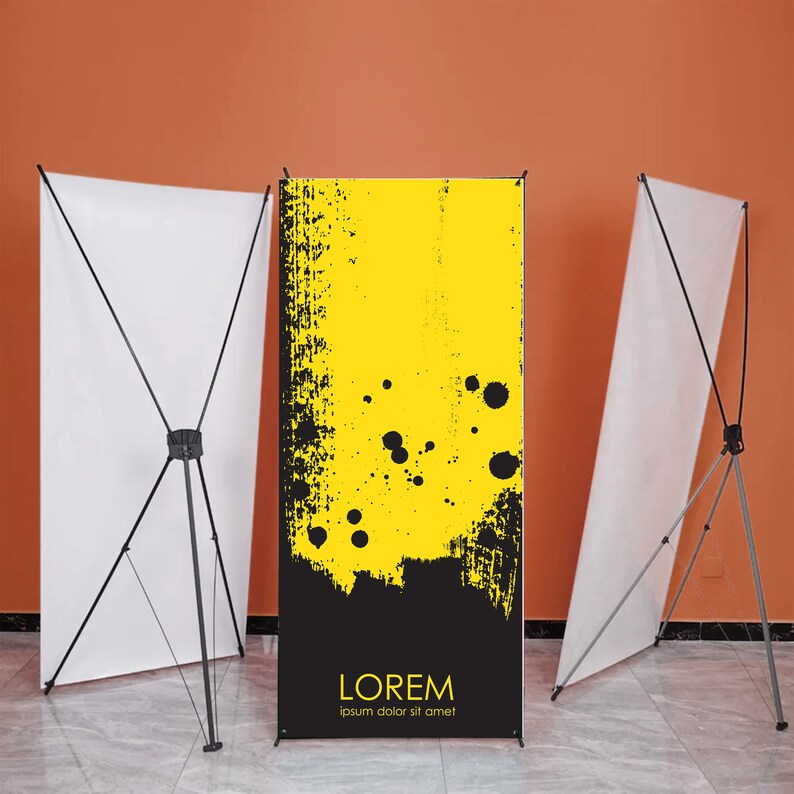 24x63, 32x71 Custom Print Full Color Adjustable X-stand Vinyl Banner ...
