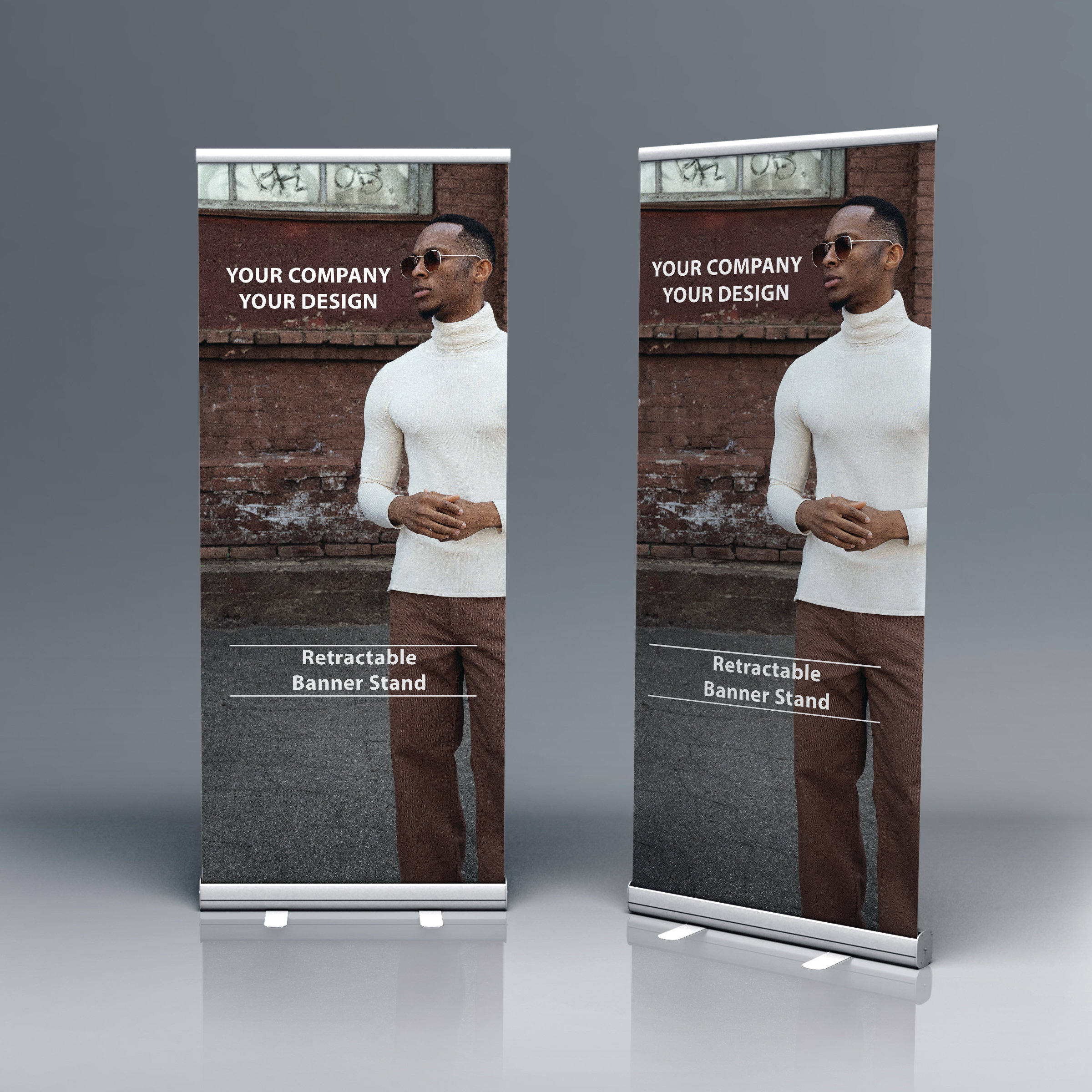 33 X 81 Custom Retractable Banner, Custom Pop-up Banner Stand, Custom ...