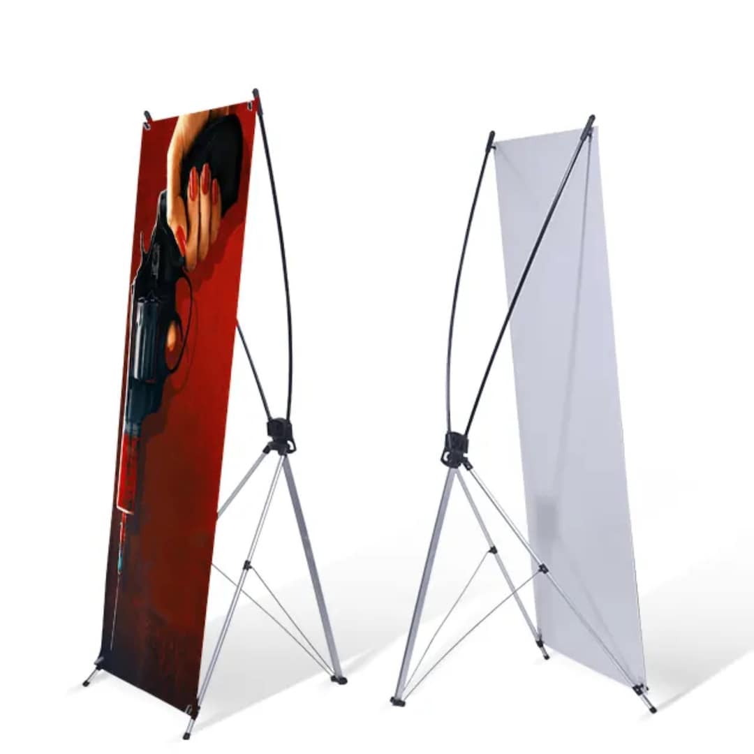 24x63, 32x71 Custom Print Full Color Adjustable X-stand Vinyl Banner ...