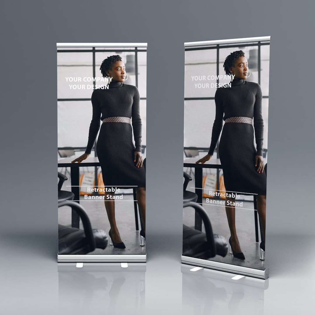 33" X 81" Custom Retractable Banner, Custom Pop-up Banner Stand, Custom ...