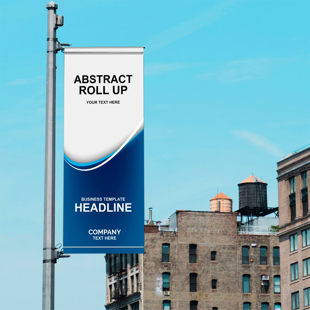 Custom High Quality Full Color 18 Oz. Double Sided Pole Banner, Comes ...