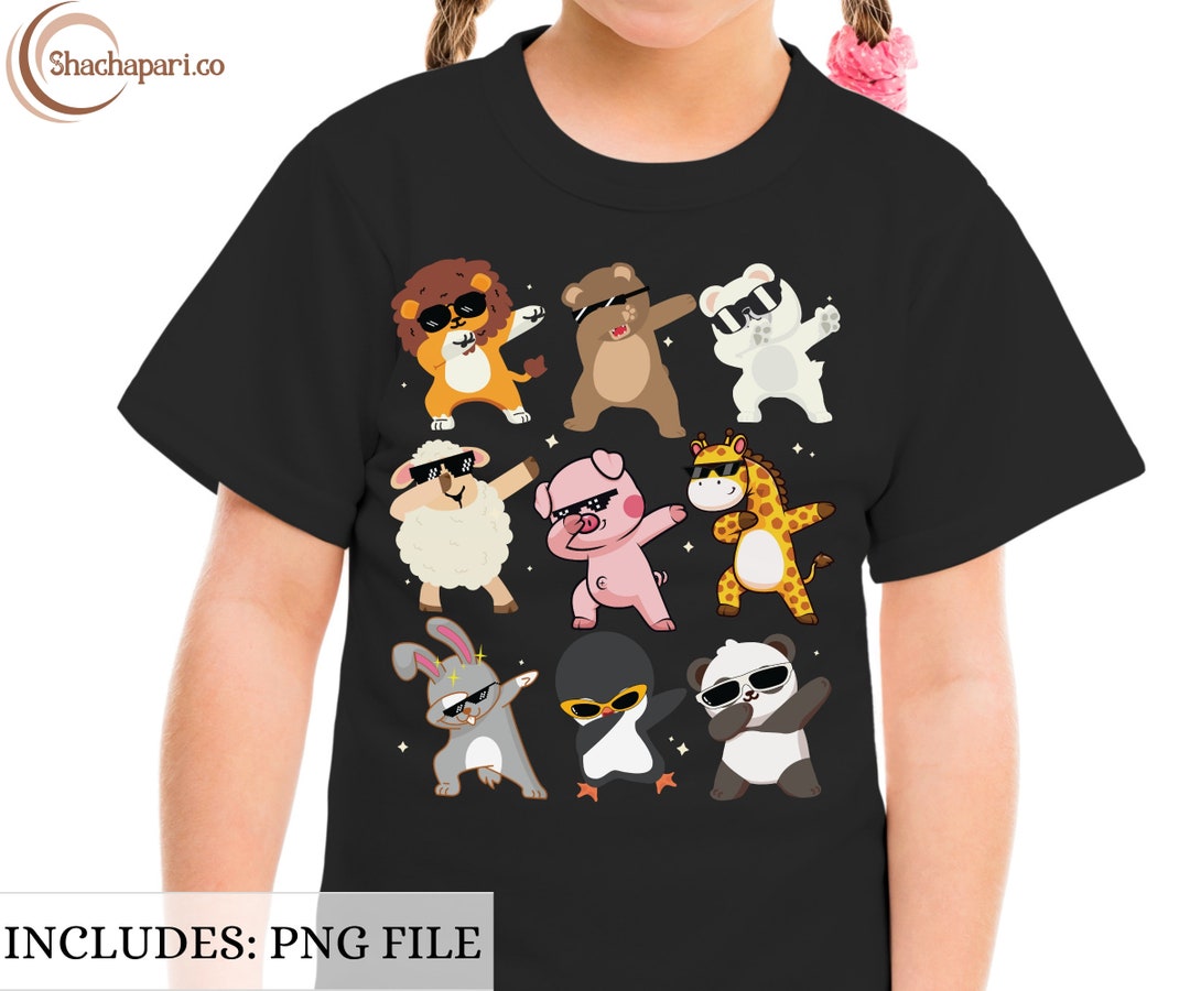 Wildlife Dabbing Animals PNG Digital Download Zoo Day Niches Kids ...