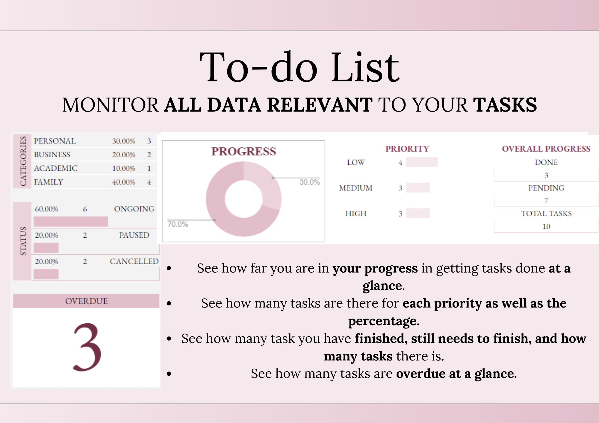 Task Tracker, Monthly Calendar, Annual Calendar | to Do List ...
