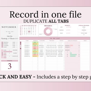 Task Tracker, Monthly Calendar, Annual Calendar | to Do List ...
