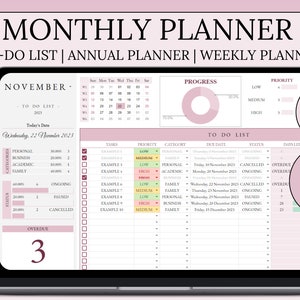 Task Tracker, Monthly Calendar, Annual Calendar | to Do List ...