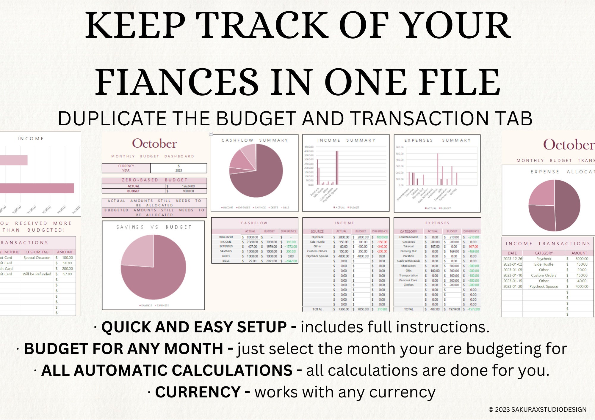 Monthly Budget Template, Microsoft Excel Budget Template, Income ...