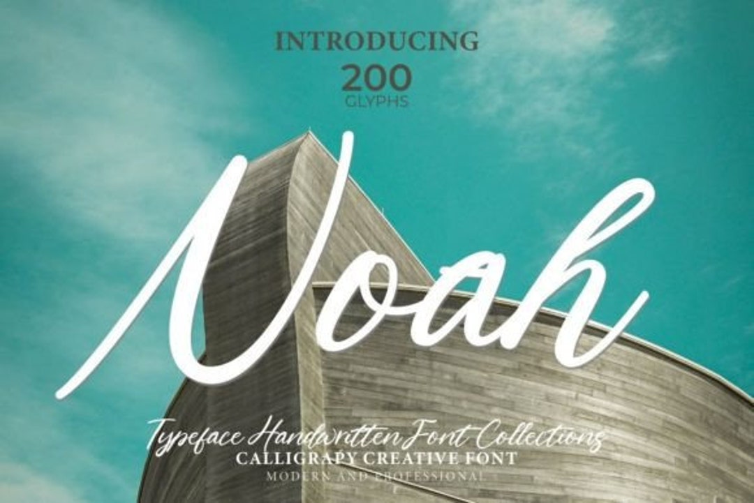 Noah Font Handwritten Font Swash Font Calligraphy Font - Etsy