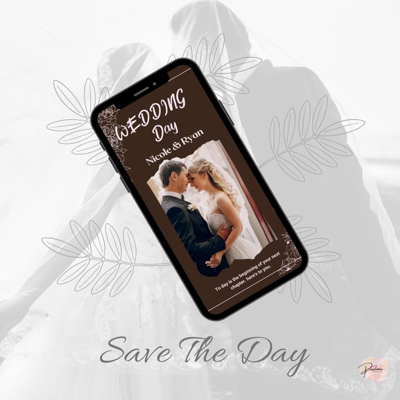 Digital Wedding Invitation, Wedding Invitation Template, Modern Wedding ...