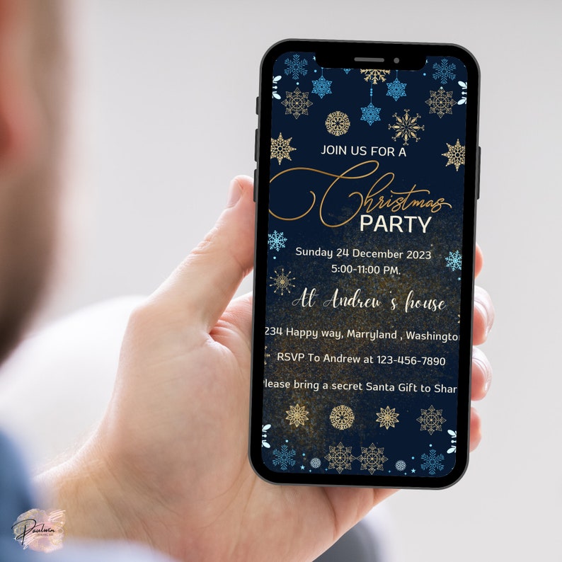 Editable Christmas Party Invitation Template (digital Download) - Etsy