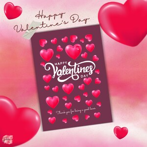 Valentine's Day Red Heart PDF - Printable Love Art, Romantic Decoration ...