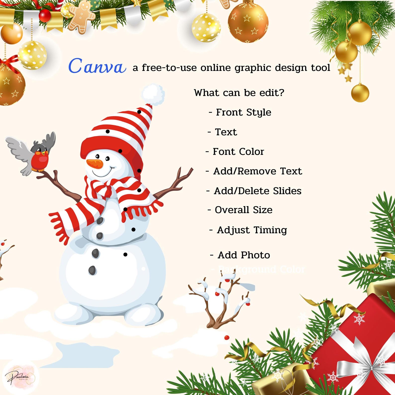 Editable Christmas Party Invitation Template,instant Download Digital ...