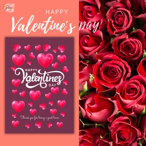 Valentine's Day Red Heart PDF - Printable Love Art, Romantic Decoration ...