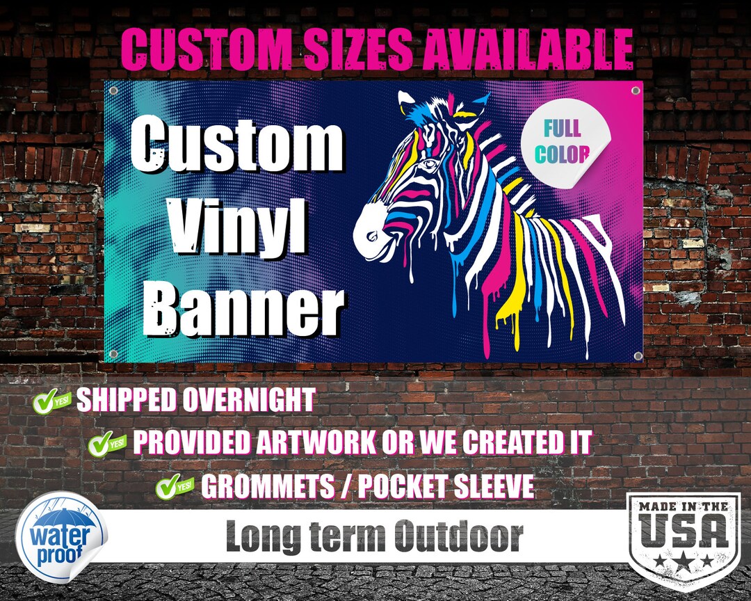 Custom Vinyl Banners - Free Overnight Shipping - Fast Production ...