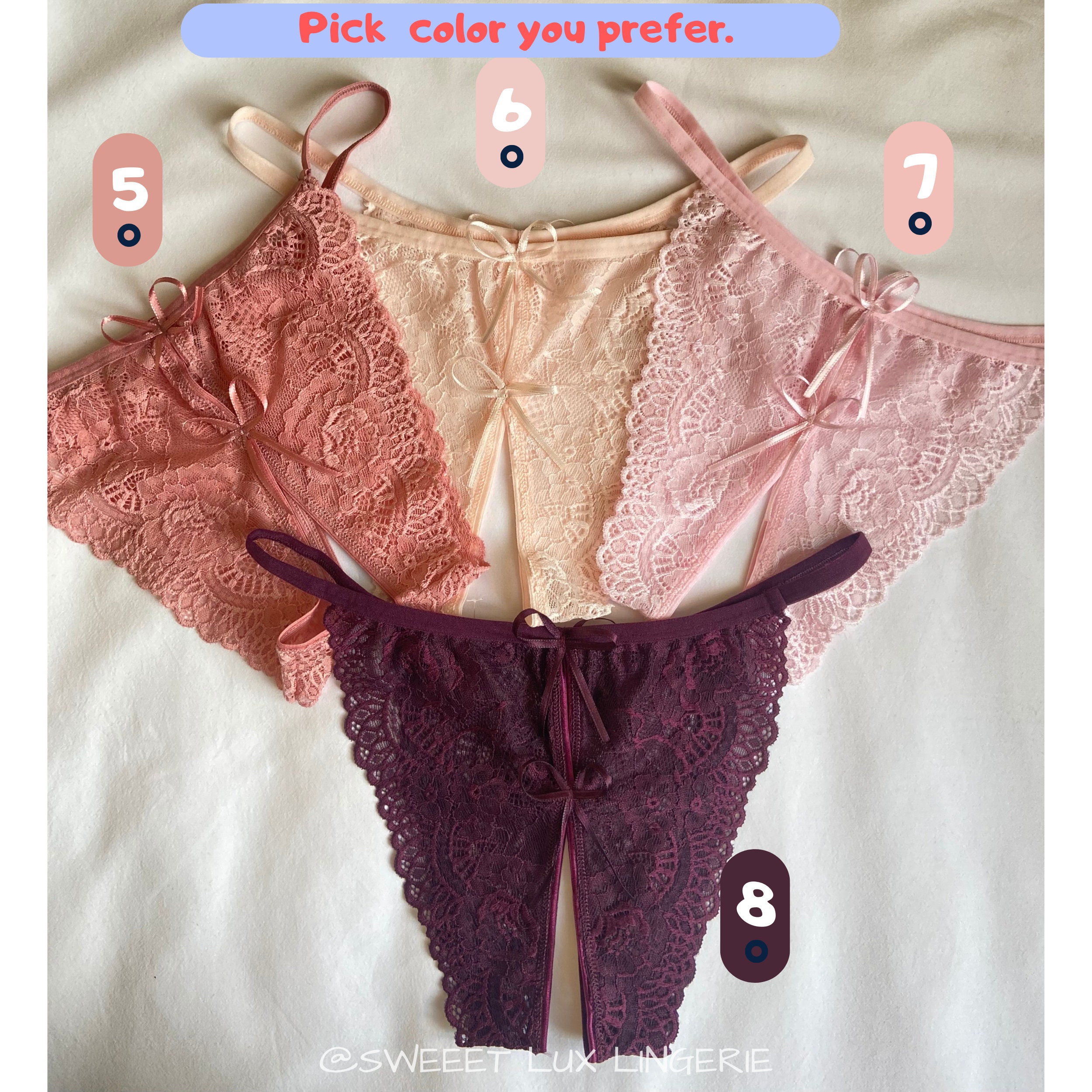 Wedding Day Crotchless Panty, Bridal Open Crotch Panty, Lacy Bridal ...