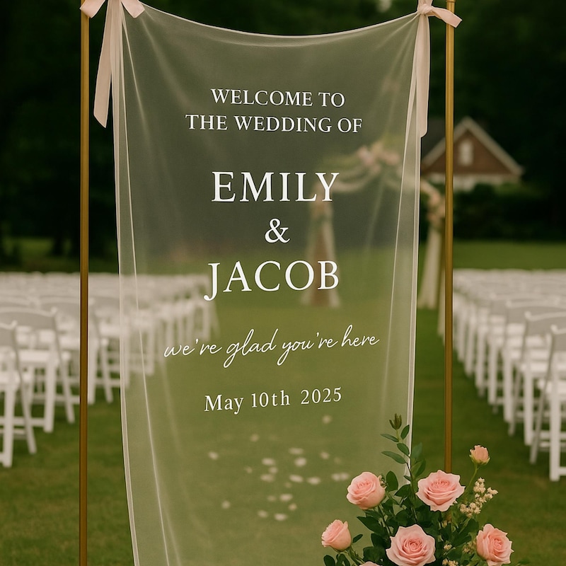 Sheer Fabric Signs - Etsy