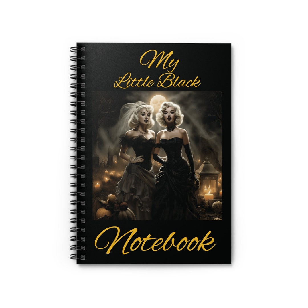 Marilyn Little Black Spiral Notebook Ruled Line - Etsy