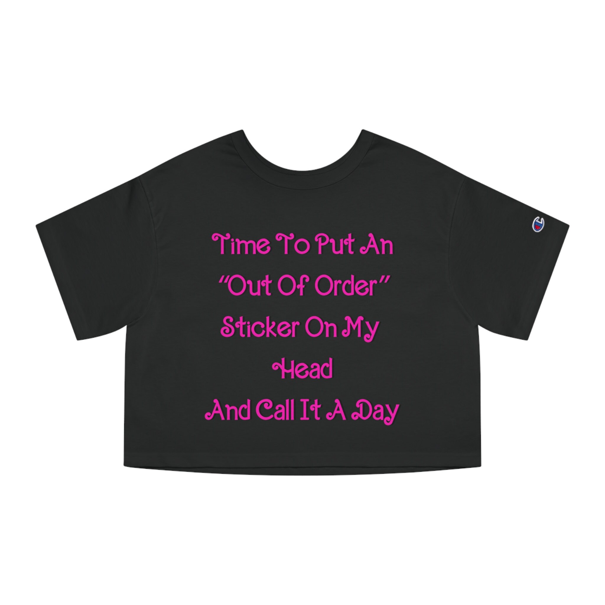 Out of Order Funny Dark Champion Women's Heritage Cropped - Etsy
