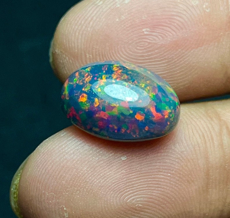 Welo Dot Fire Opal Black Cherry Ethiopian Opal Natural Opal Galaxy Fire ...