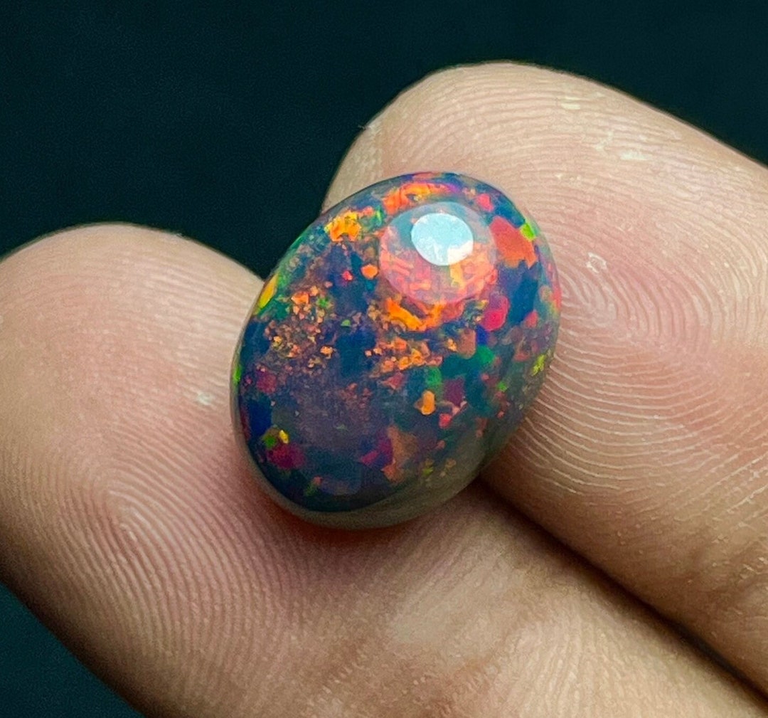 Welo Dot Fire Opal Black Cherry Ethiopian Opal Natural Opal Galaxy Fire ...