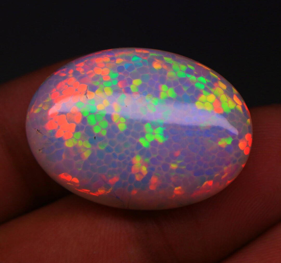 AAA+ Grade Honeycomb Fire Natural Ethiopian Opal Cabochon, Big Size ...