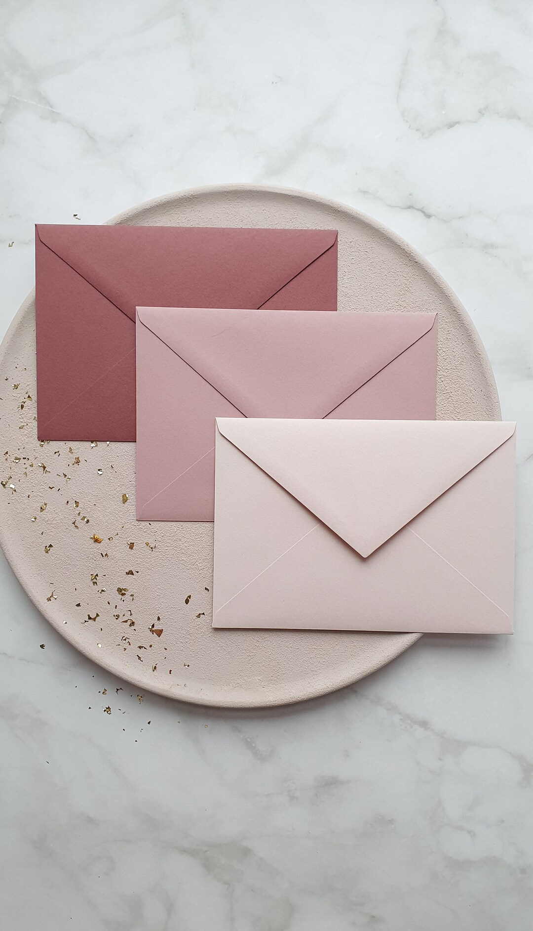 Blush Envelope Dusty Pink Invitation Envelope Minimalist - Etsy