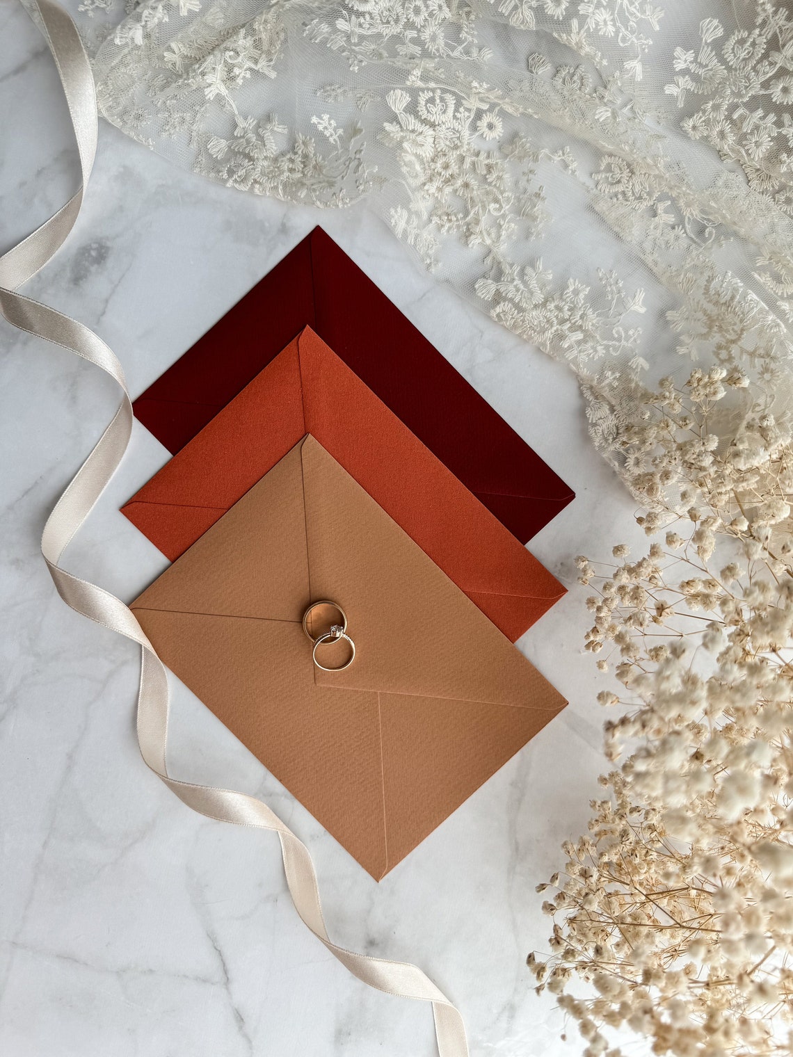 Fall Biege Wedding Envelope Burnt Orange Invitation Envelope Burgundy ...