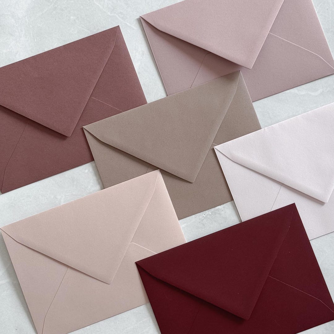 C6 Cacao, Mauve, Dusty Pink Wedding Envelope Blush Invitation Envelope ...