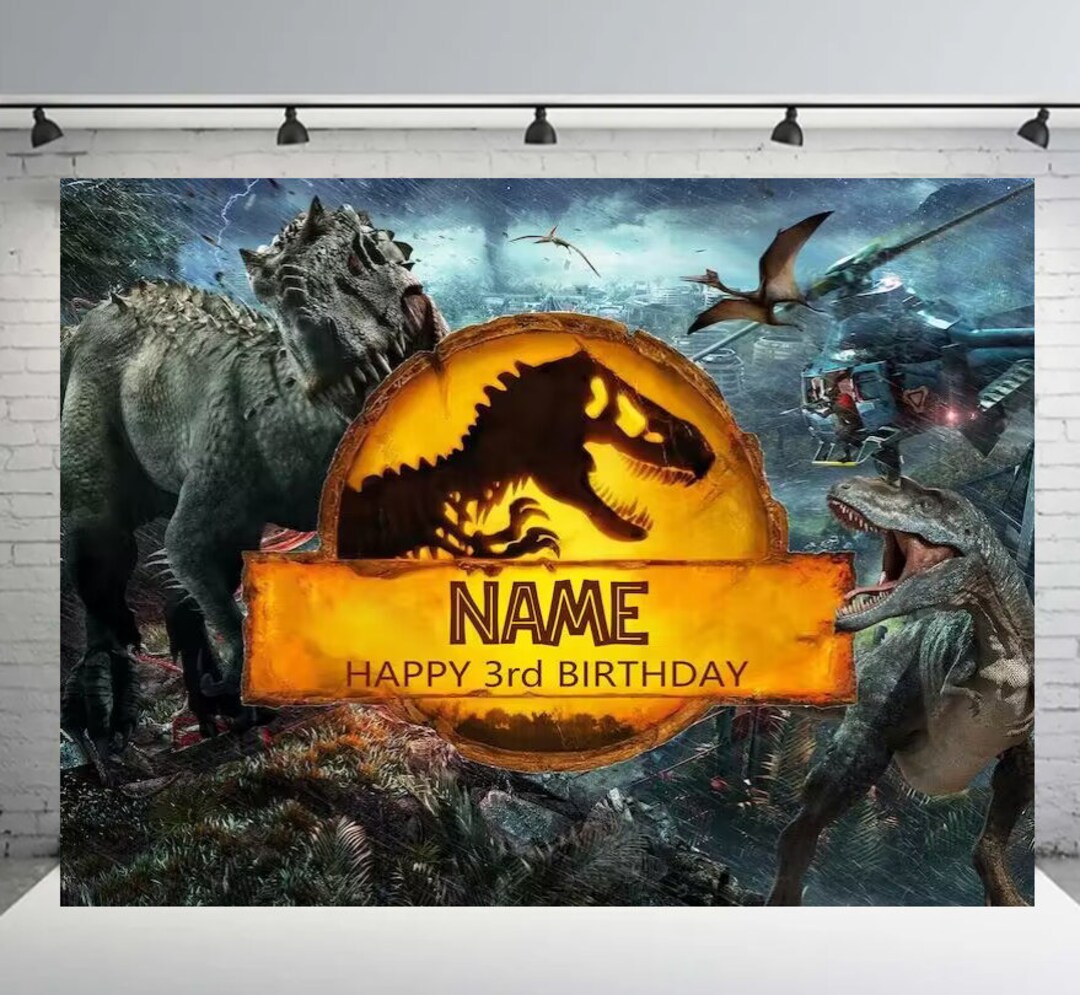 Jurassic Park World Photography Backdrop Dinosaur Theme Party - Etsy