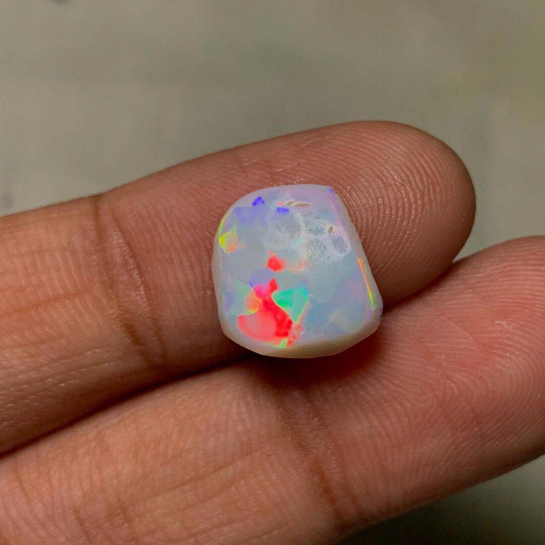 Ethiopian Rainbow Fire Opal: Raw Honeycomb Gemstone, 2 Carat - Etsy