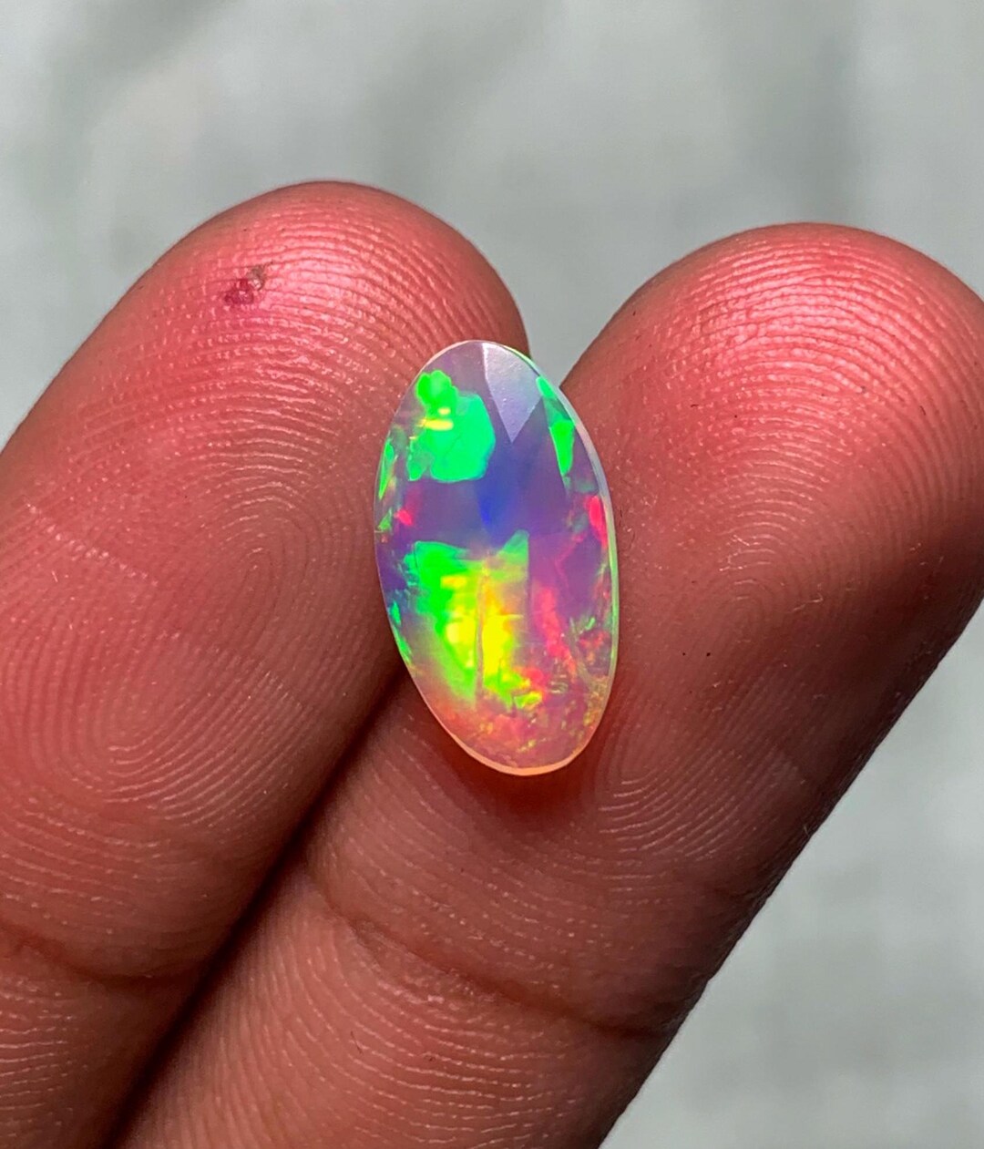 1.60 Carat Ethiopian Opal Natural Multi Fire Opal Rose Cut Loose Opal ...