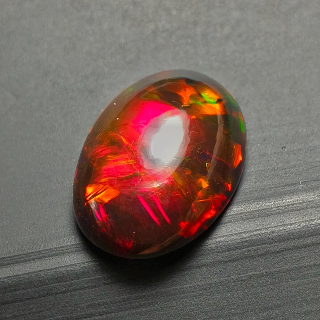 6 CT Red Fire Opal Gemstone-natural Loose Opal Stone-oval Shape Smooth ...
