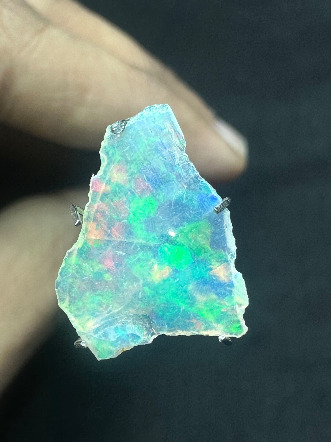 1.20 Cts, AAA Natural Ethiopian Opal Rough, Multi Fire Opal Rough, Opal Rough Gemstone , Welo ...