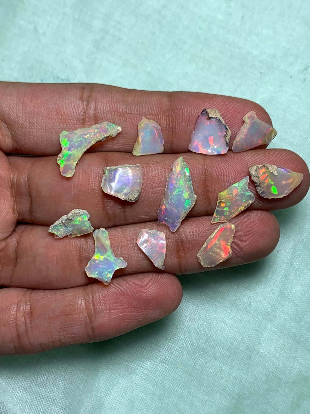 Ethiopian Opal Rough Stone: 15 Carat Talpe Crystal for Jewelry Making ...