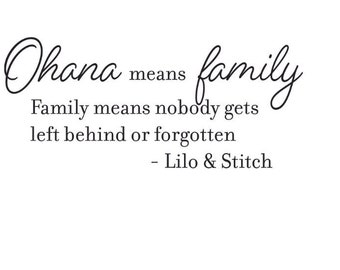 Ohana Means Family Svg, Lilo and Stitch SVG, Stitch SVG, Lilo Svg ...