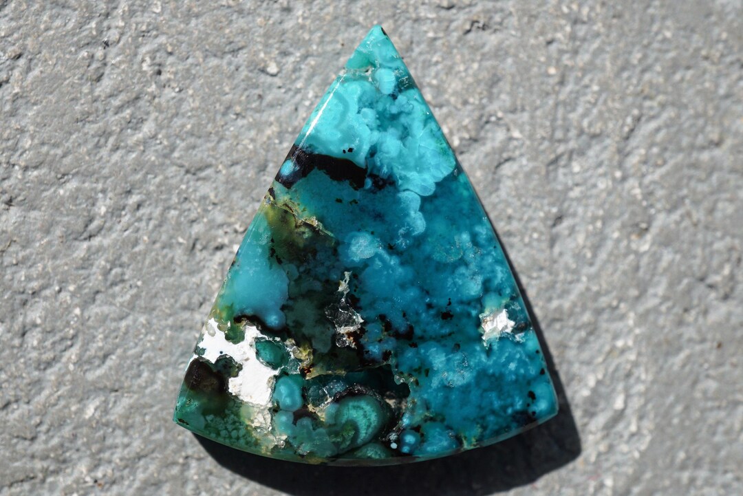 Slice of Nature Gem Silica Cabochon Chrysocolla Gemsilica Handmade ...