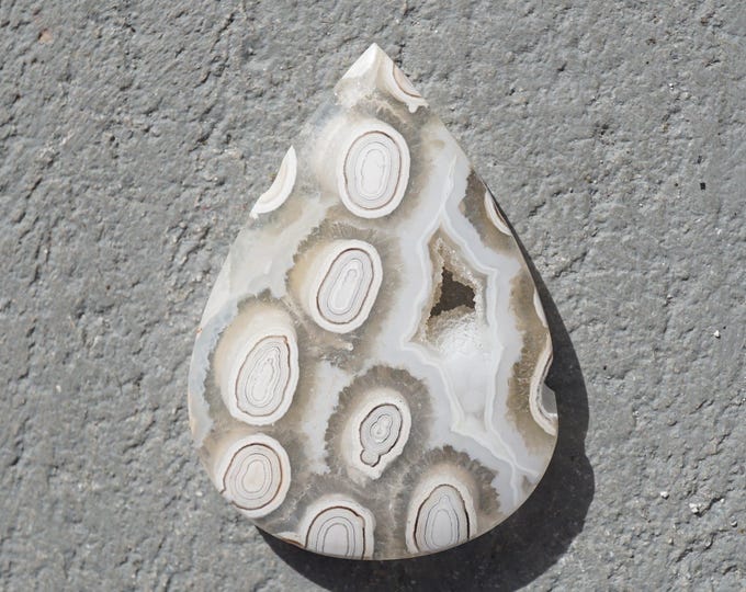 Orbicular White Fire Banded Agate for Cabochon Gemstone 88 Crazy Lace ...