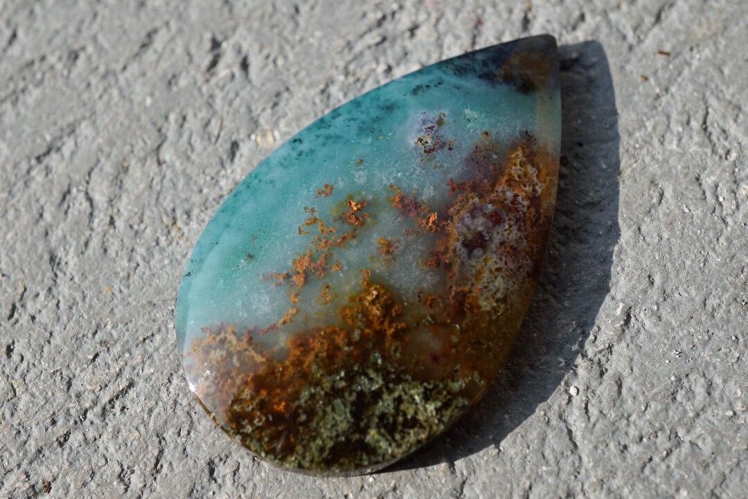 Blue Opalized Wood Gemstone Cabochons Jewelry Pendant Cabochon Supplies ...