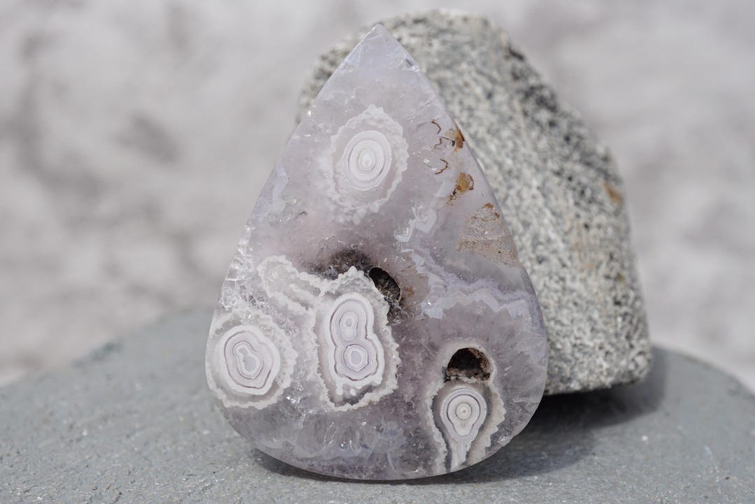 Orbicular White Banded Crystals Healing Cabochons Gemstone Jewelry ...