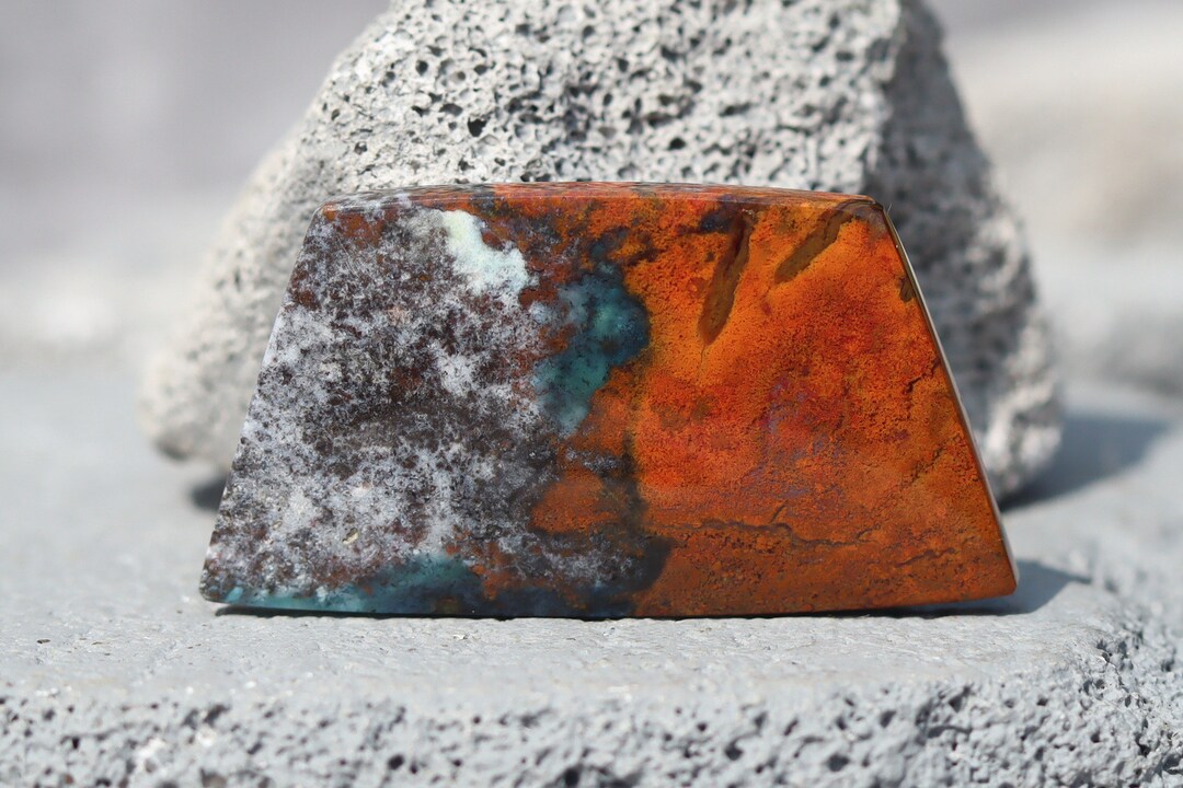 Trapezoid Gem Silica Chrysocolla Jewelry Stone Blue Electric Gemstone ...