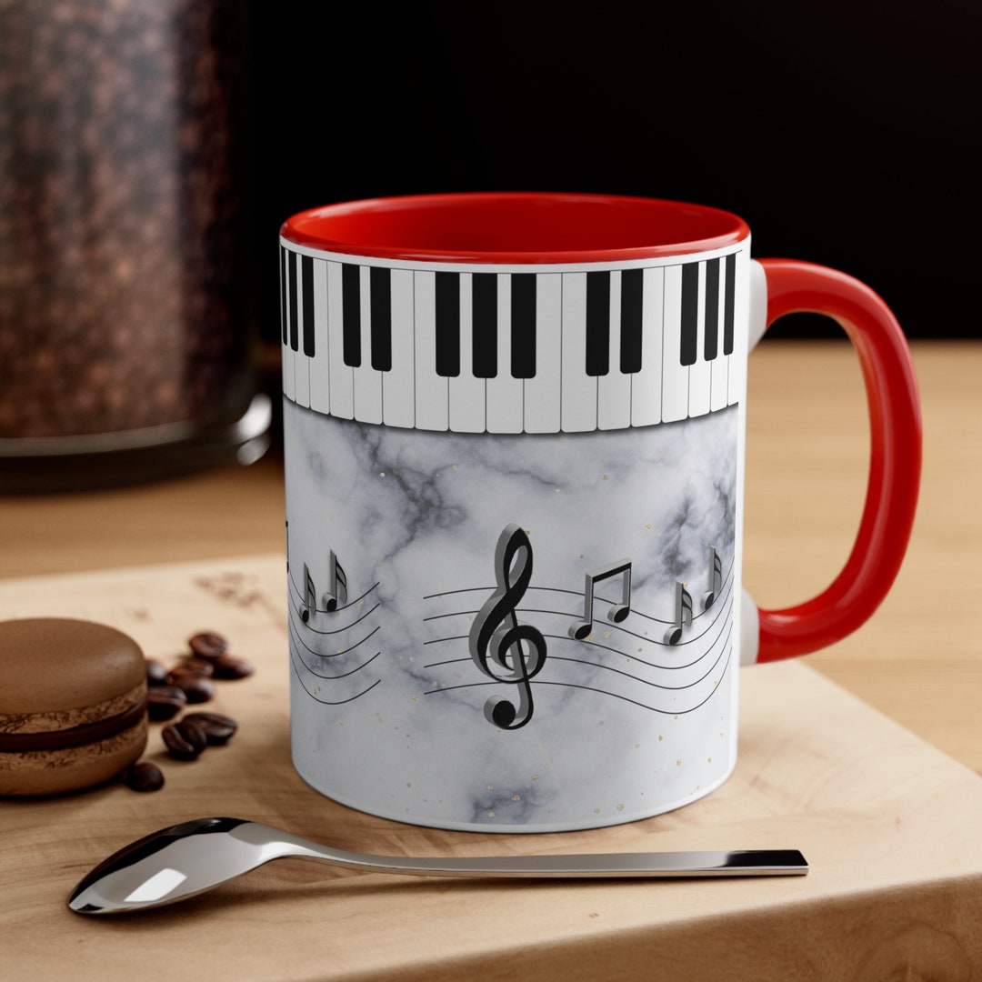 Piano Music Coffee Mug, Piano Player Coffee Cup, Music Coffee Mug ...