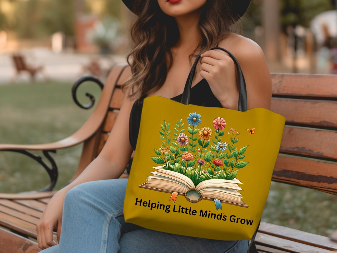 Teacher Book Bag, Back to School Teacher Tote Student Library Book Bag ...