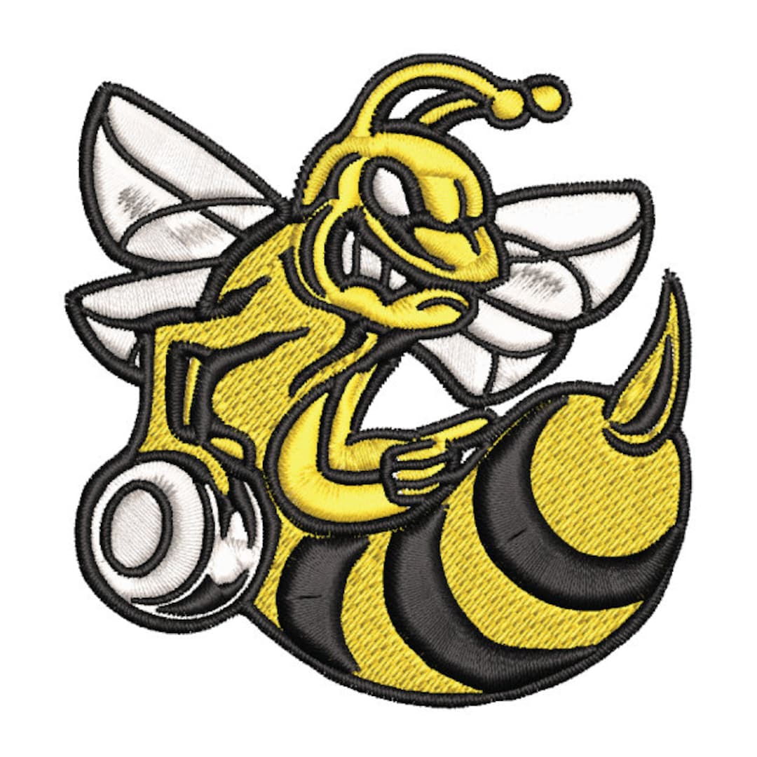 Download Angry Bowling Bee Embroidery Design for Towel, Shirt, Cap ...