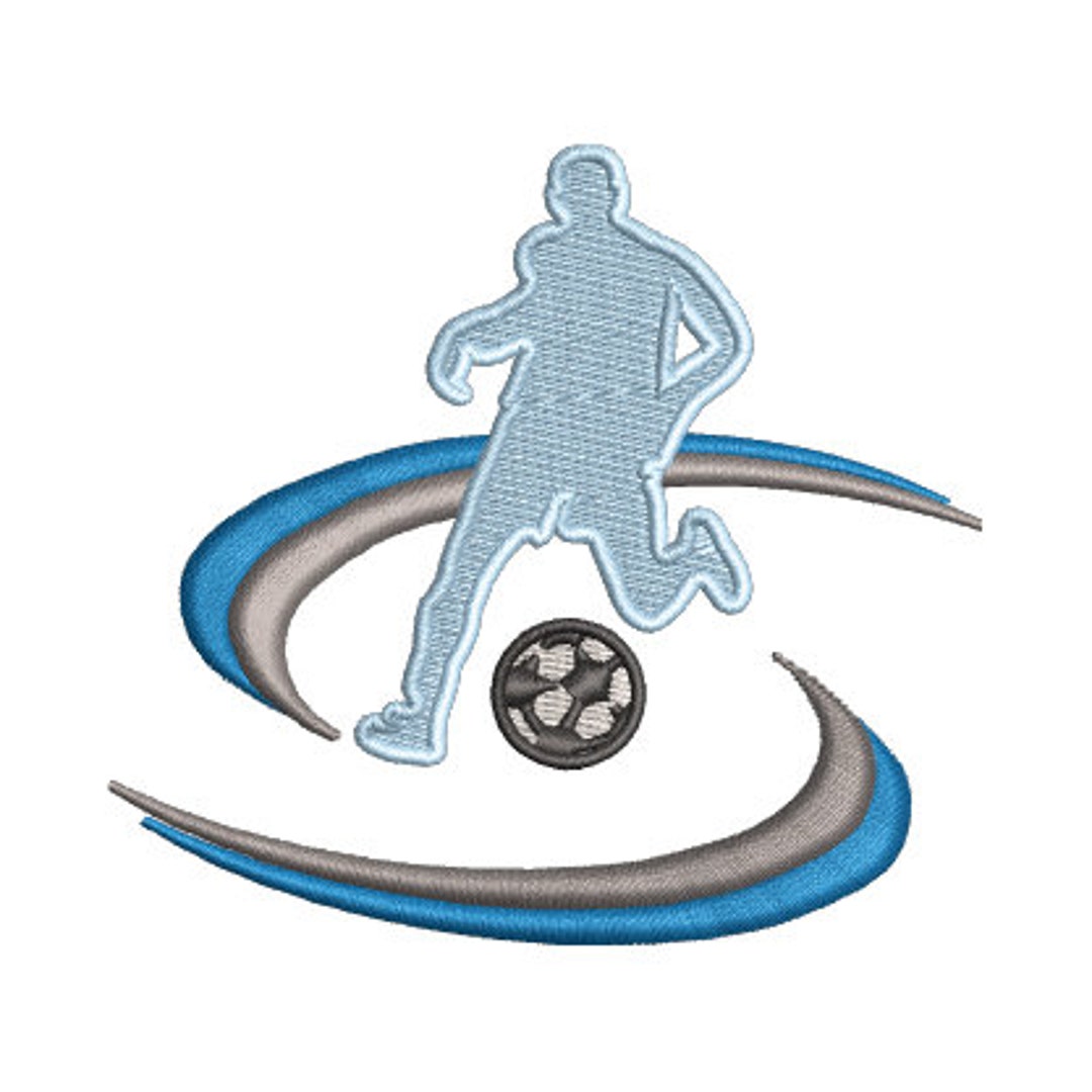 Download Dribbling Soccer Football Player Embroidery Design for Towel ...
